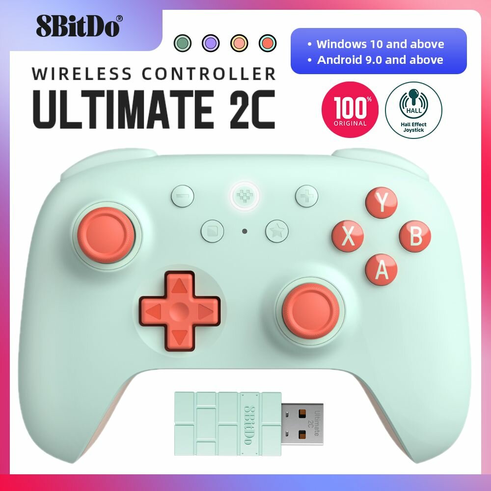 8bitdo Ultimate 2C беспроводной игровой контроллер для ПК, Windows 10, 11, Steam Deck, Raspberry Pi, Android