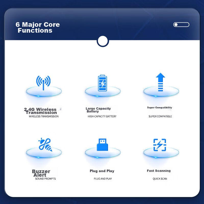 Comet WX-70 Barcode Scanner, Wireless 1D Laser Scanner, Barcode Gun, Scanner, Code Reader, for Express Delivery, Logistics, Product Storage Inventory, And Pharmaceutical Traceability Codes