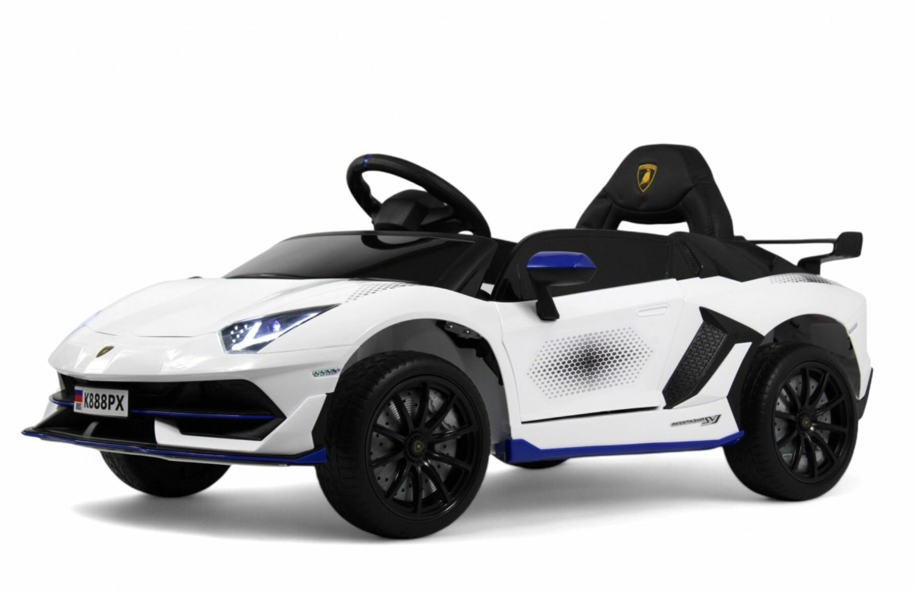 Детский электромобиль RiverToys K888PX с дистанционным управлением, одноместный белый