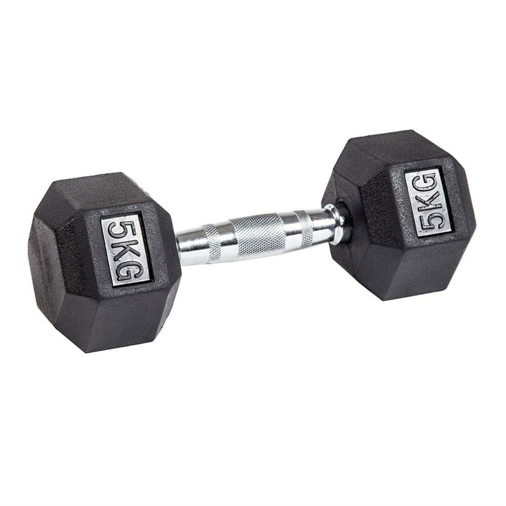 PROFI-FIT Гантель гексагональная обрезиненная PROFI-FIT 5 кг