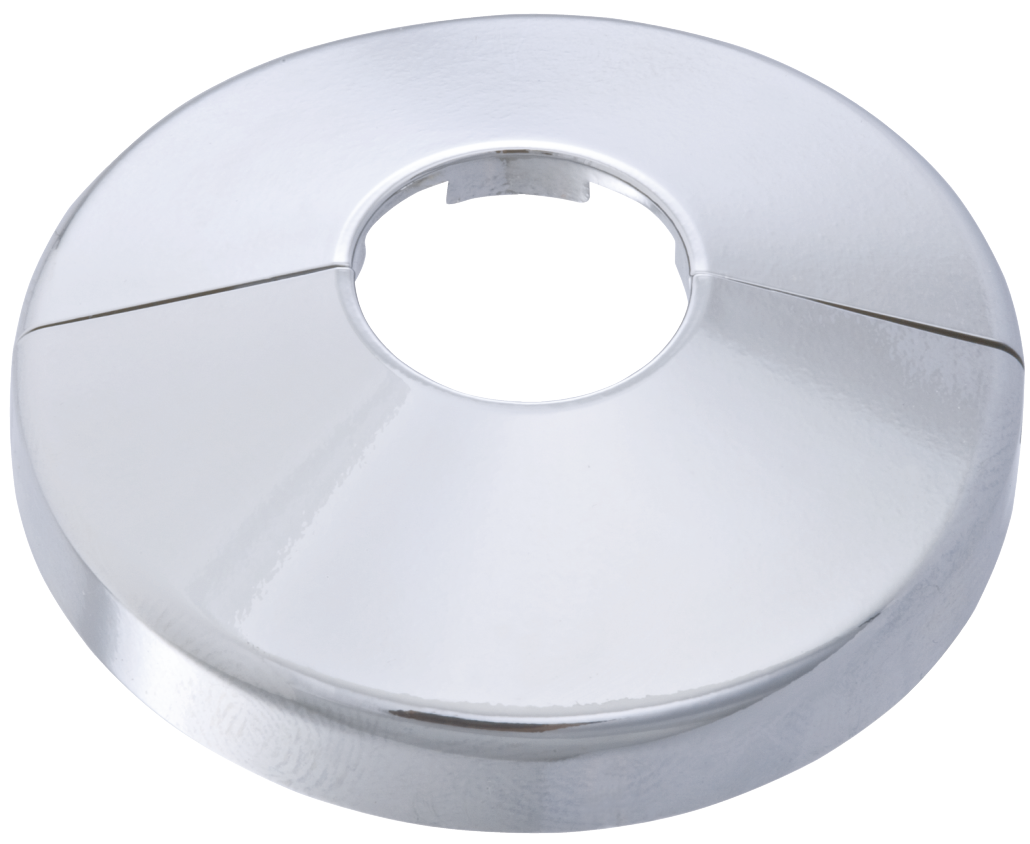 Декоративная облицовка-крышка одиночная пластик, хромированная под 15 мм трубу