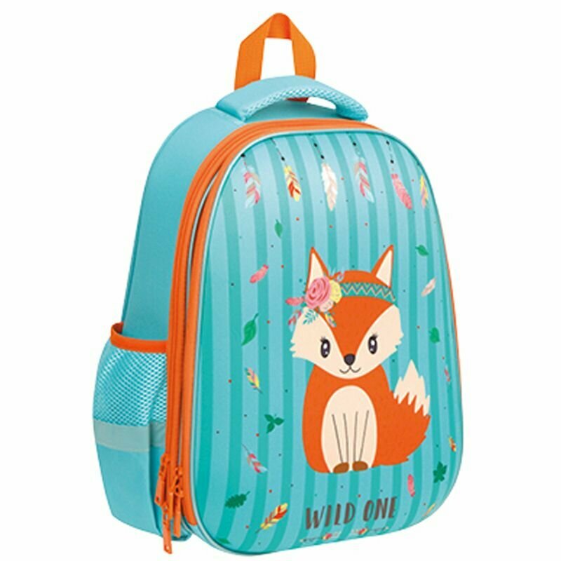 Ранец ArtSpace School Friend "Wild Fox" 39*30*18 см, 2 отделения, 2 кармана, анатомическая спинка