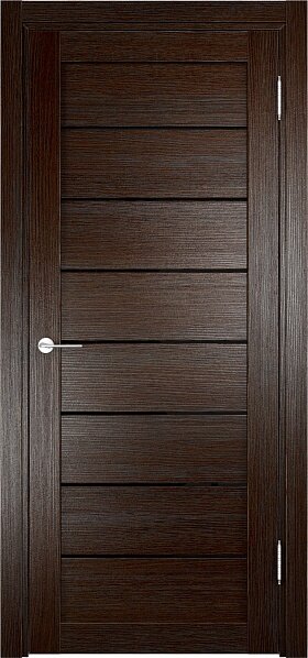 Межкомнатная Дверь Verda Мюнхен 04 до Дуб Темный со Стеклом Лакобель 2000х600мм (Полотно 1шт) / Верда.