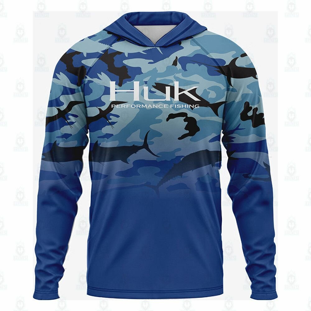 Huk Джерси мужская для рыбалки с принтом Точки, рыболовный лонгслив летний солнцезащитный костюм