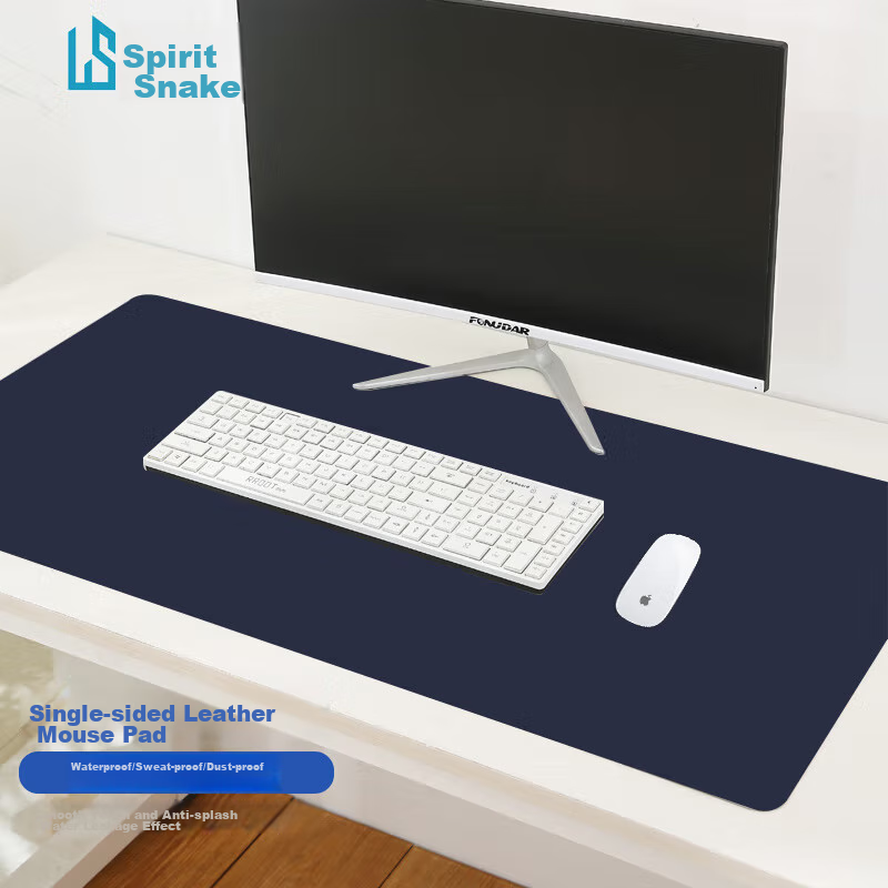 LINGSHE Leather Waterproof Mouse Pad, 900MM*450MM*1.5MM, Laptop Pad, Keyboard Mat, Office Desk Pad, Gaming Mat, Student Desk Pad, P88, Royal Blue