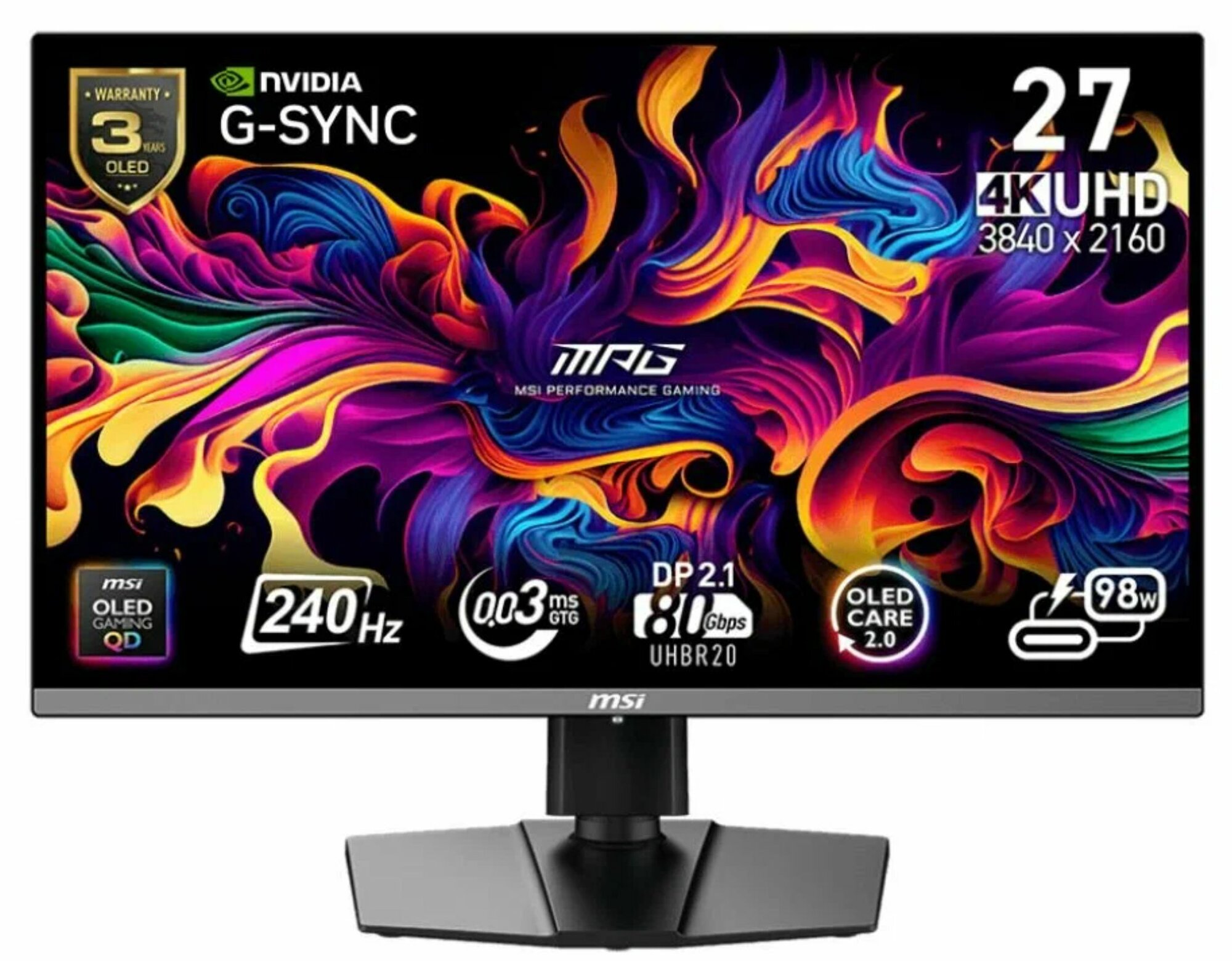 Монитор MSI MPG 272URX QD-OLED, черный