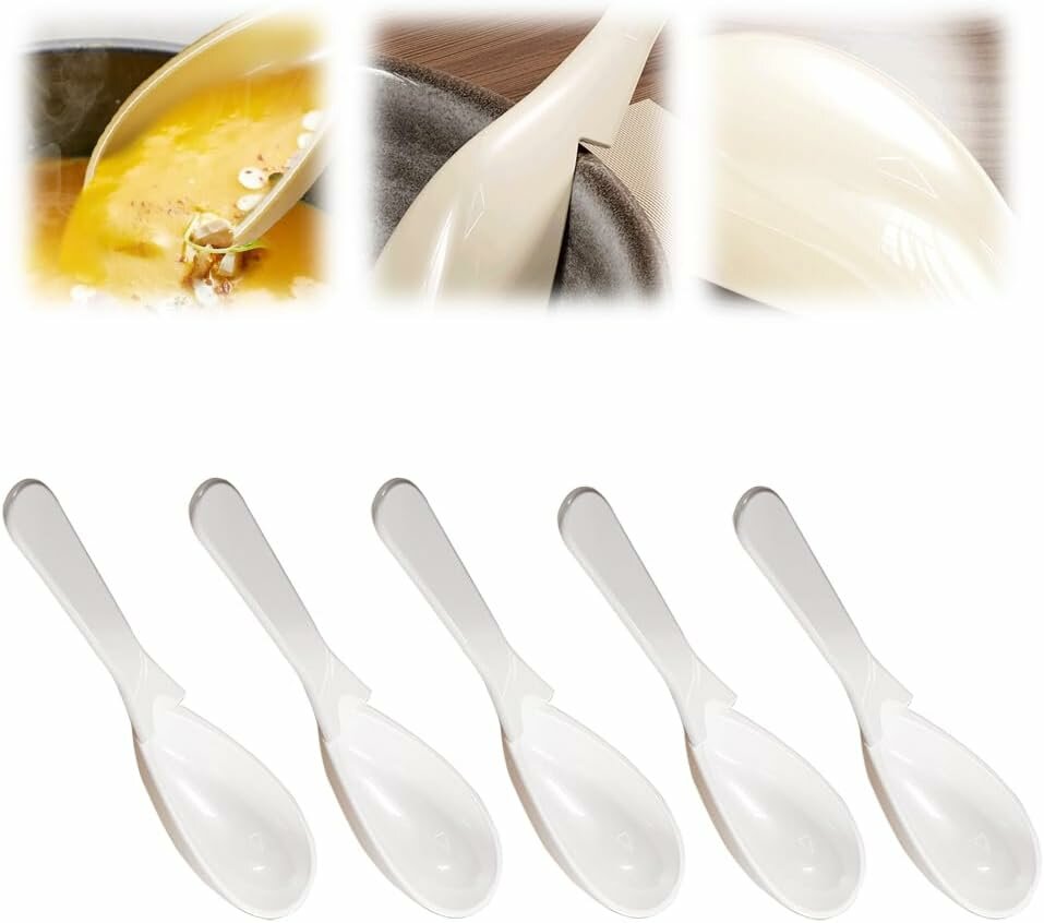 Антискользящие ложки для мисок, китайские ложки для рисового супа.