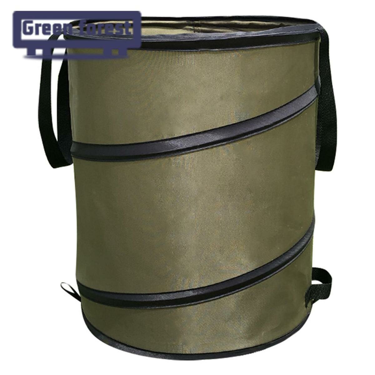 Зеленый лес Садовый мусорный контейнер с замком-конструкцией Мешок для садовых отходов - Многоразовый складной садовый м