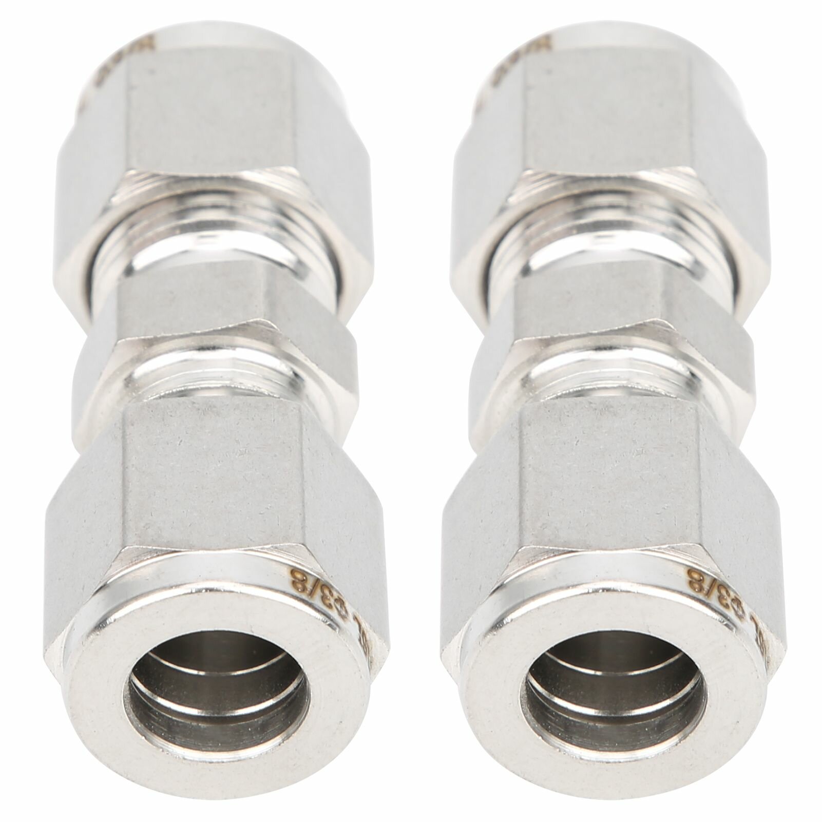 2 шт, компрессионный фитинг из нержавеющей стали 316, прямой переходник с двойным наконечником для трубы (Ф3/8)