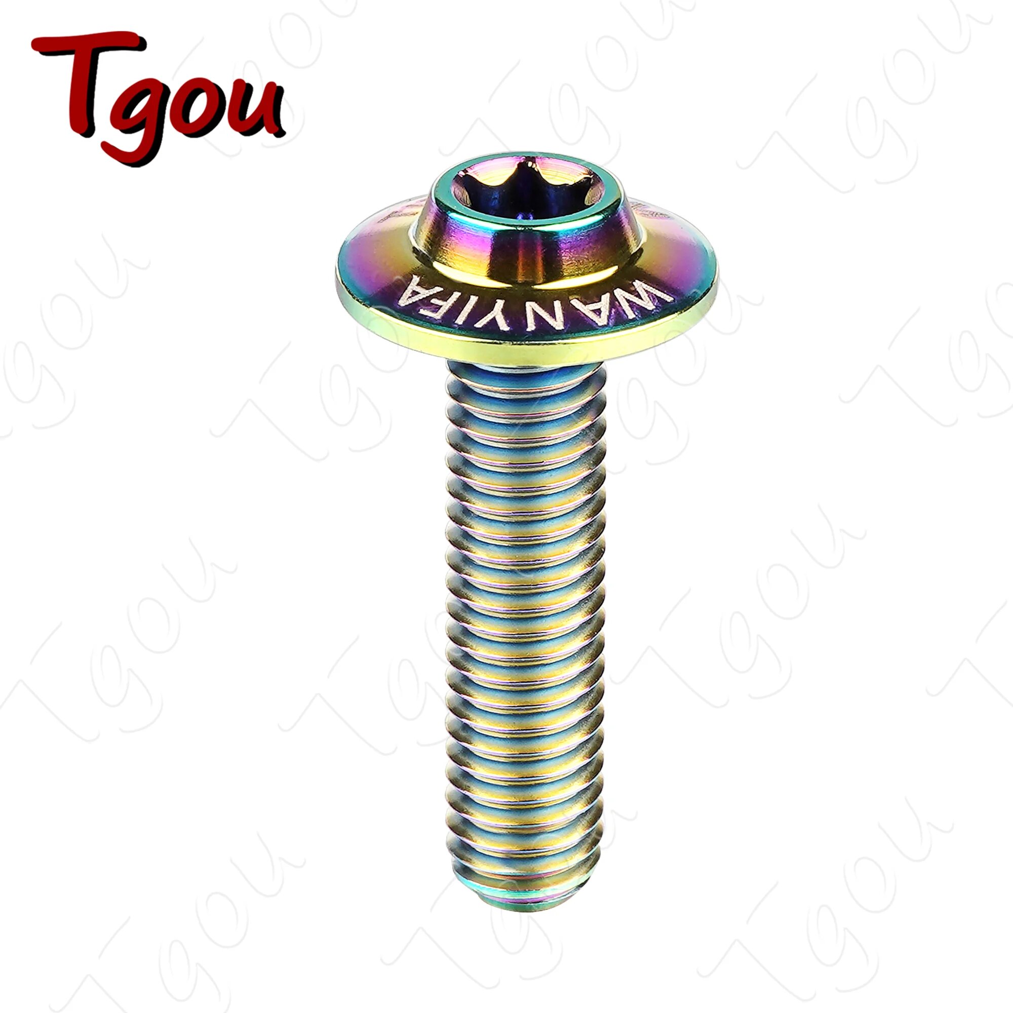 Болты Tgou титановые M5 M6 10/12/15/20/25/30/35мм М6, Rainbow, 10mm