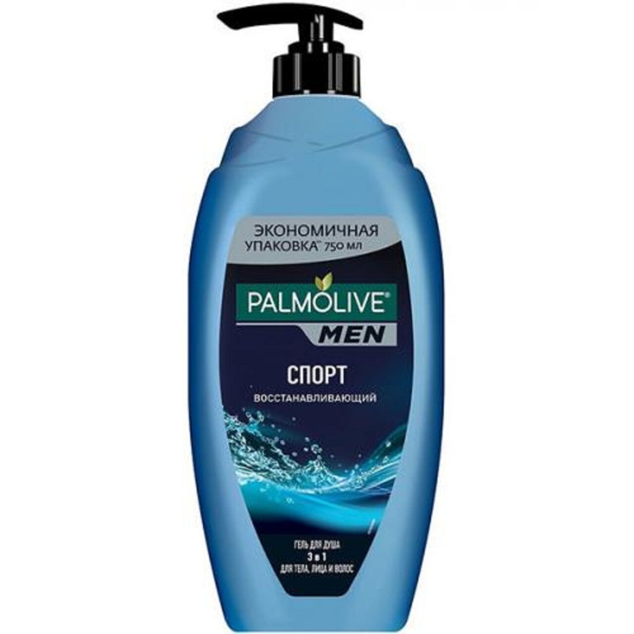 PALMOLIVE Спорт 2в1 гель для душа мужской с бодрящим ароматом и уходом за кожей