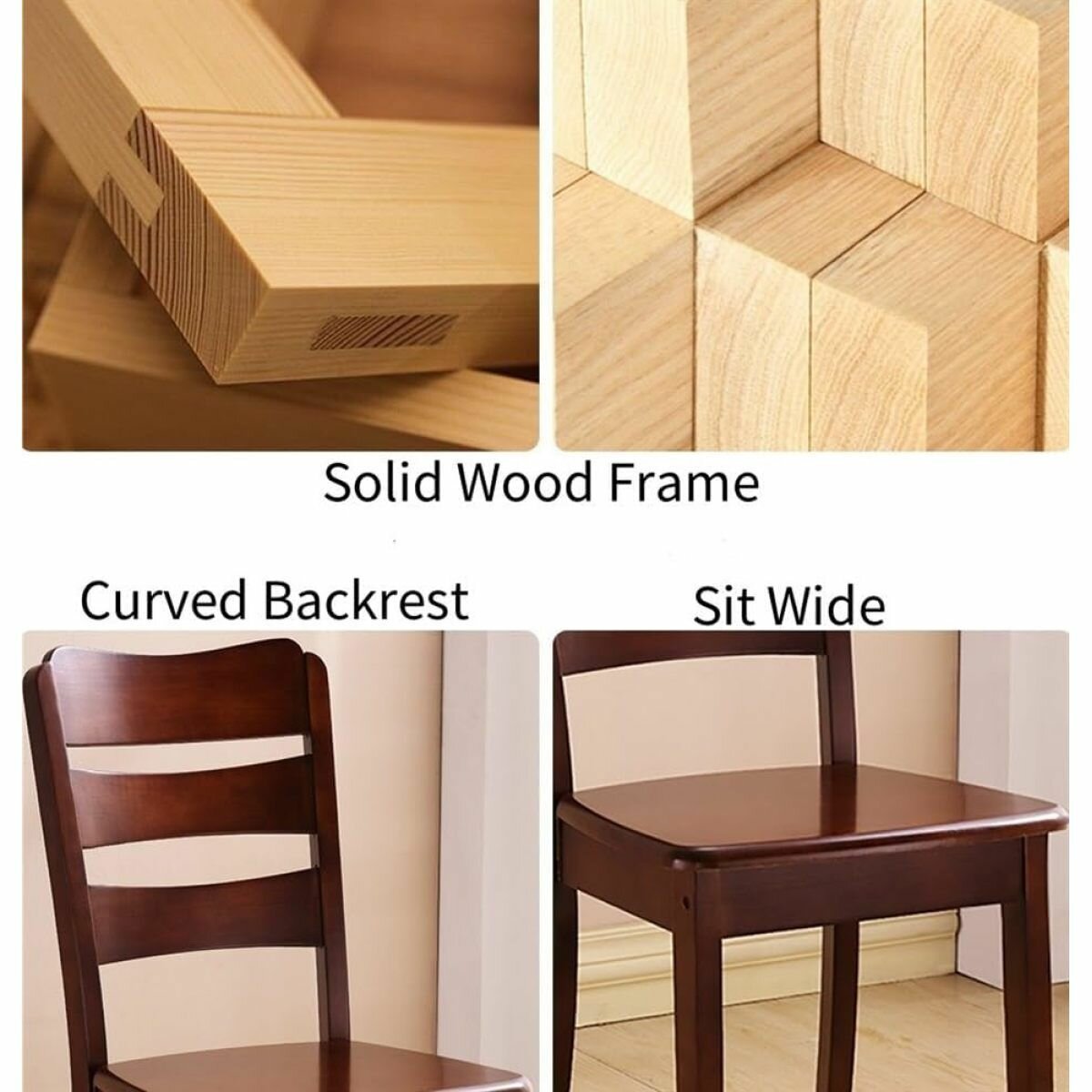 2 обеденных стула из чистого бревна, прочные, простые и современные — фото 1
