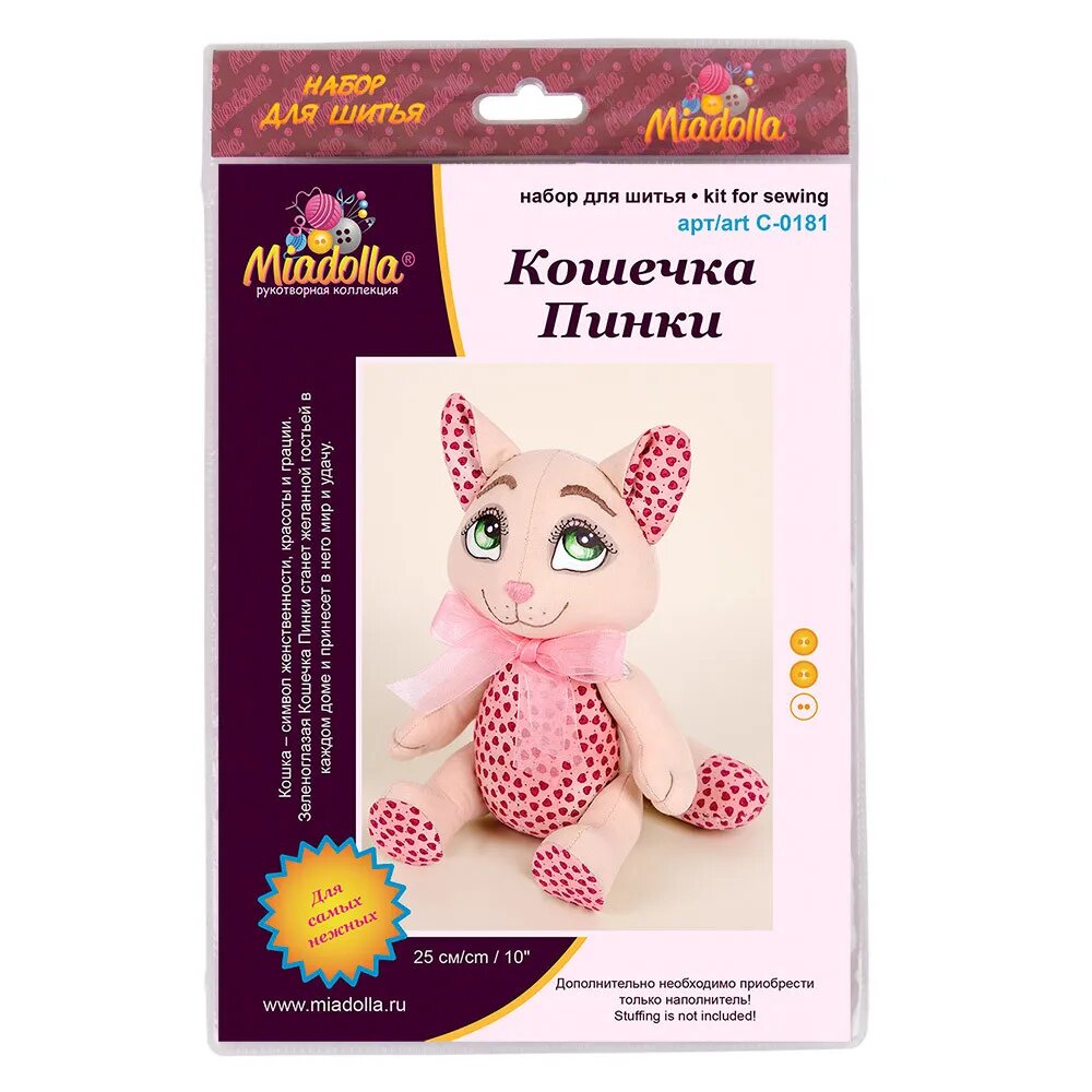 Набор для шитья Miadolla Кошечка Пинки c-0181