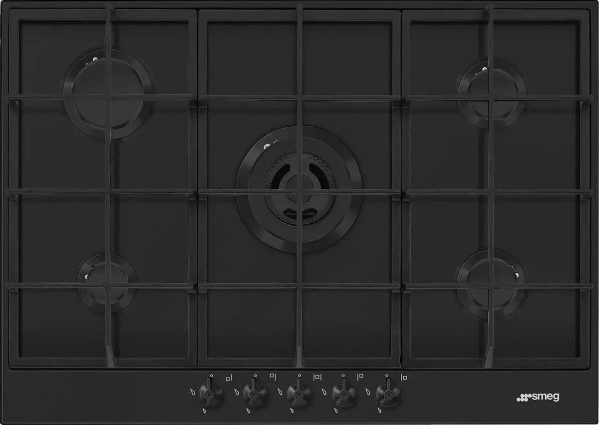 Варочная панель газовая Smeg Classica PX375MB черный, эмалированная сталь