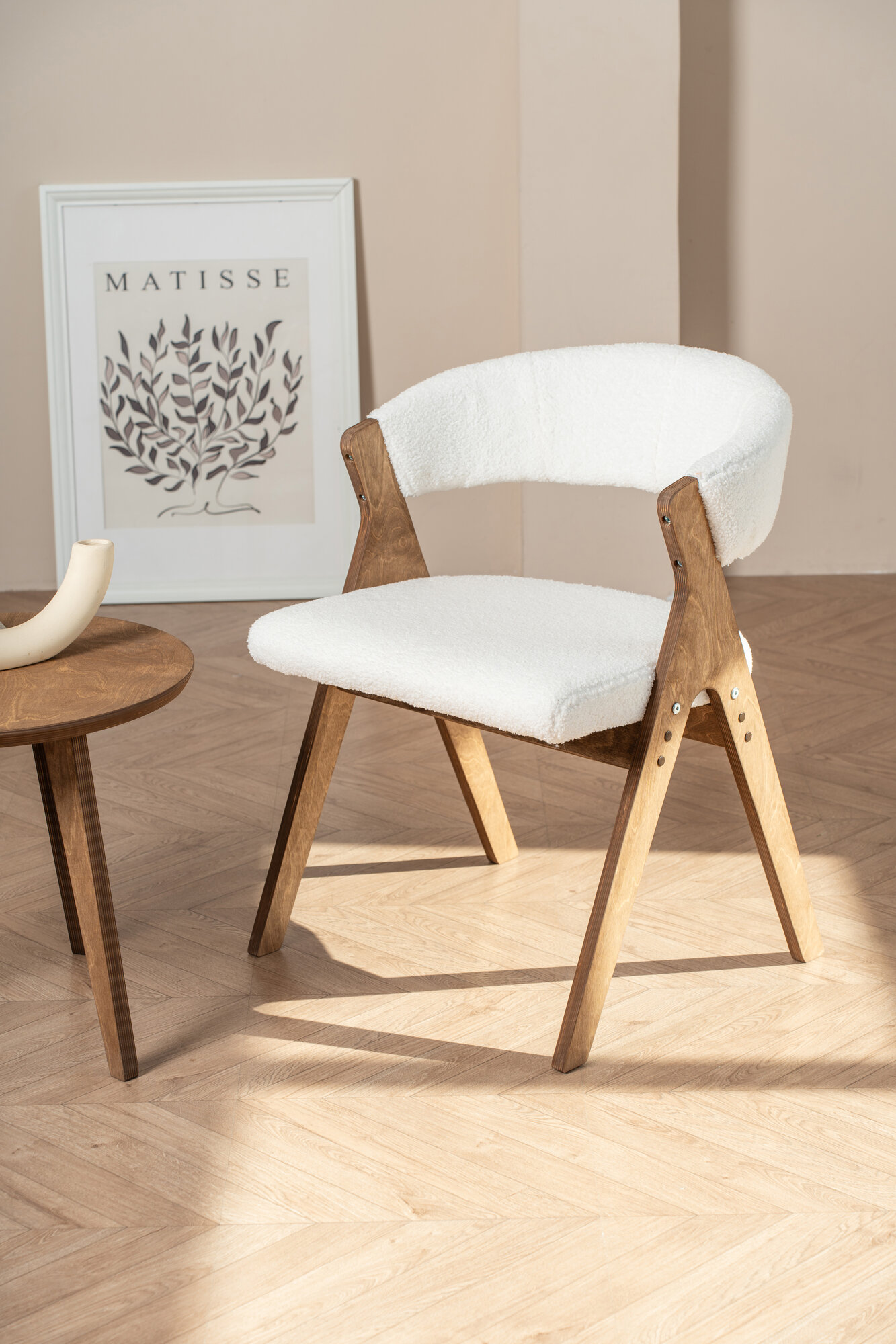 Стул Axioma Woodshop, велюр, антивандальная, мягкий, кухонный, до 150кг, ШхГхВ 54х50х73см