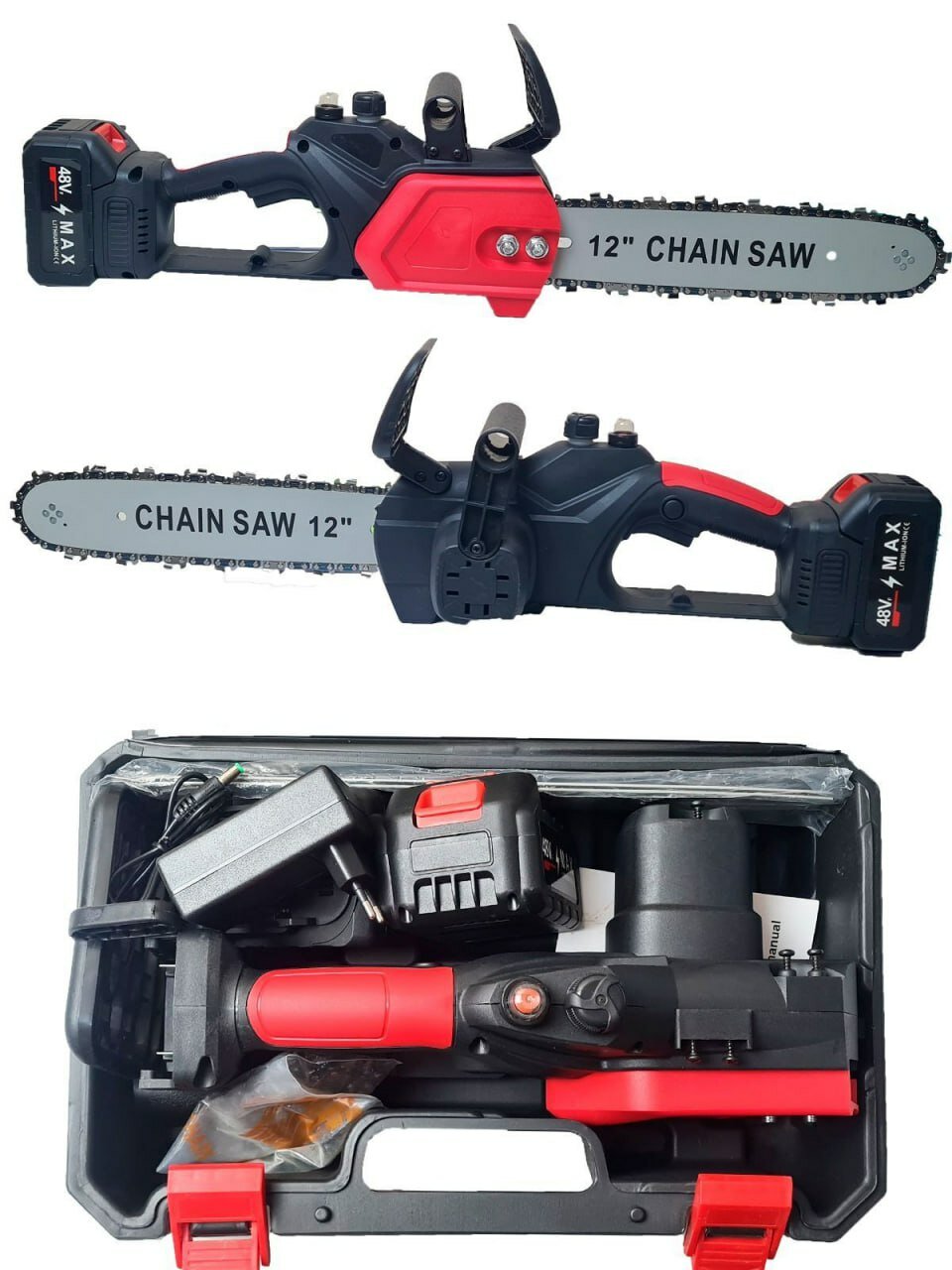 Пила аккумуляторная цепная, бесщеточная, мощная профессиональная электропила, сучкорез аккумуляторный, электропила