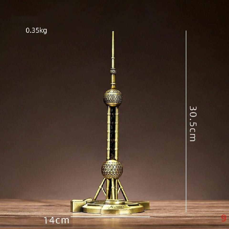 Металлическая модель башни из кованого железа для интерьера, архитектурный декор 30.5 см, стильный акцент дома и офиса