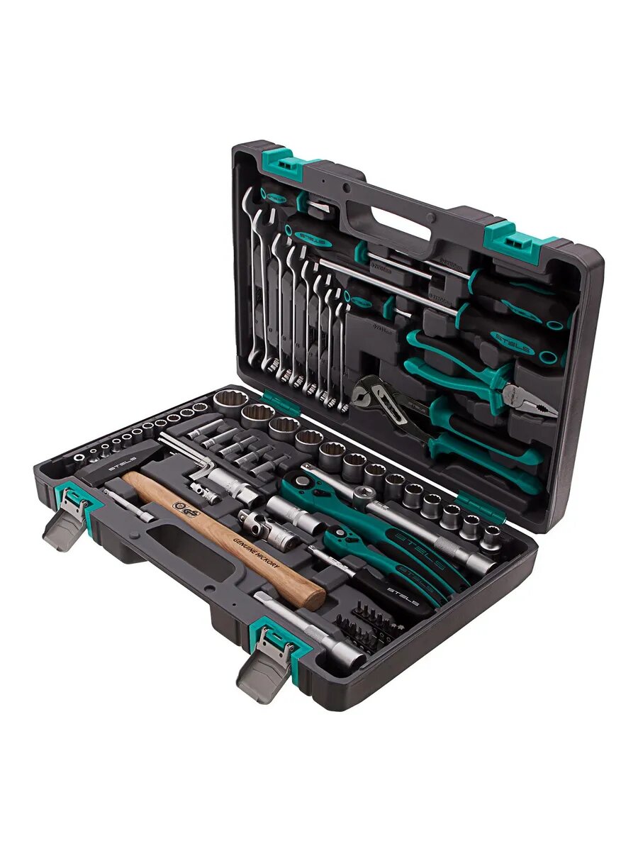 Набор инструментов для автомобиля 1/2, 1/4, 76 предметов