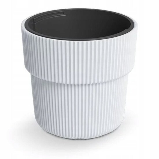 Кашпо для цветов Prosperplast Milly со вставкой, 29,9х29,9х28,5 см, 14 л, белый (PPDBMIR300-S449)