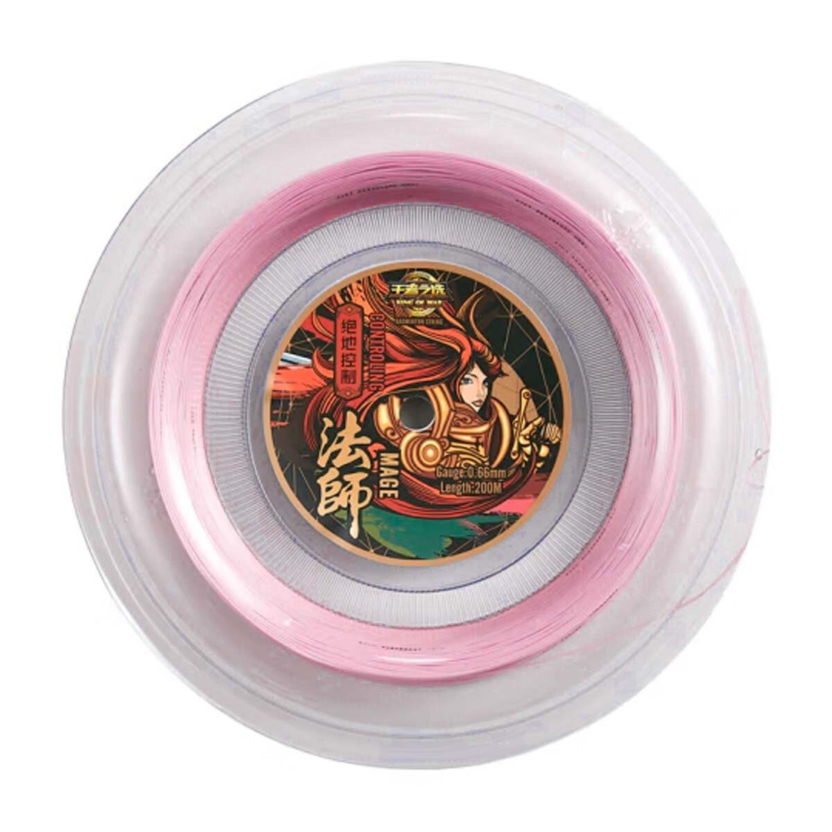 Струна TAAN MAGE, для бадминтона, LIGHT PINK, длина 200 м, 1шт