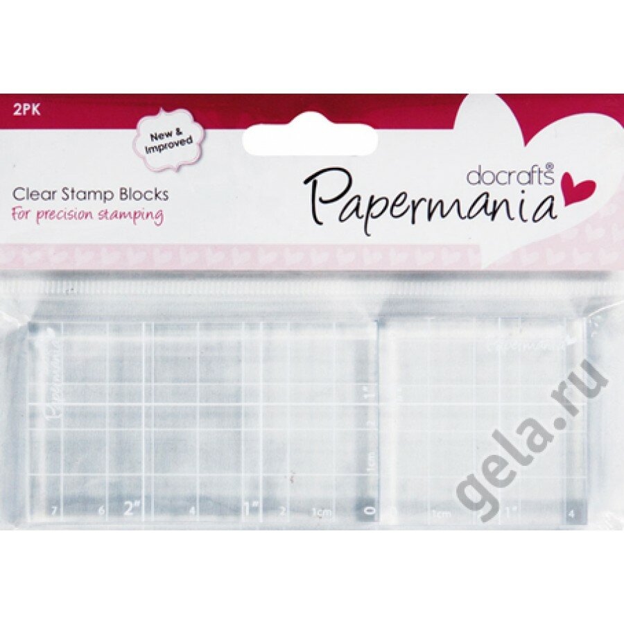 Набор прозрачных блоков для штампов, 2 шт 4,5 х 7,6 и 4,5 х 4,5 см прозрачный DOCRAFTS PMA9031000