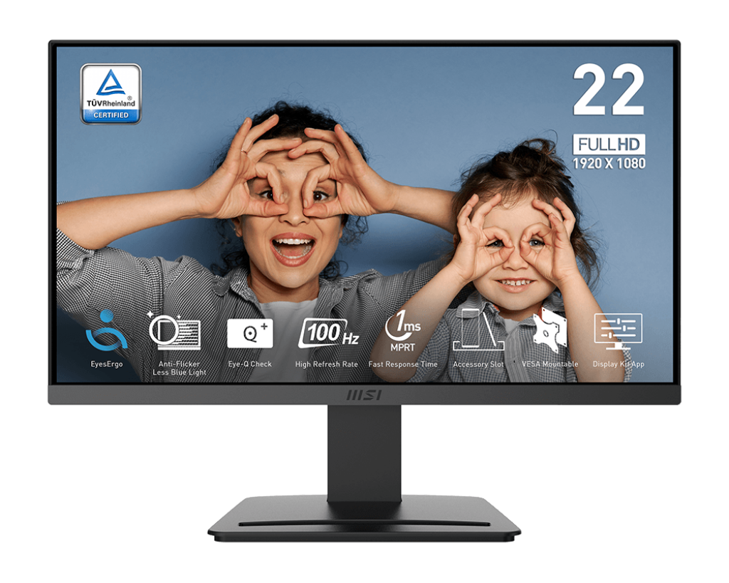MSI Монитор 21.45 MSI PRO MP223 E2 9S6-3PB9CH-026, 1920x1080, VA, черный (HDMI, DP)