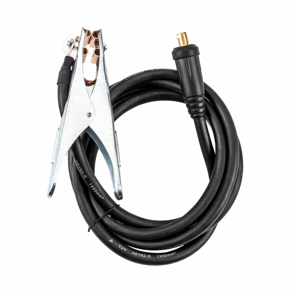 Кабель сварочный с клеммой заземления FoxWeld, сечение 50 мм2, 3 м