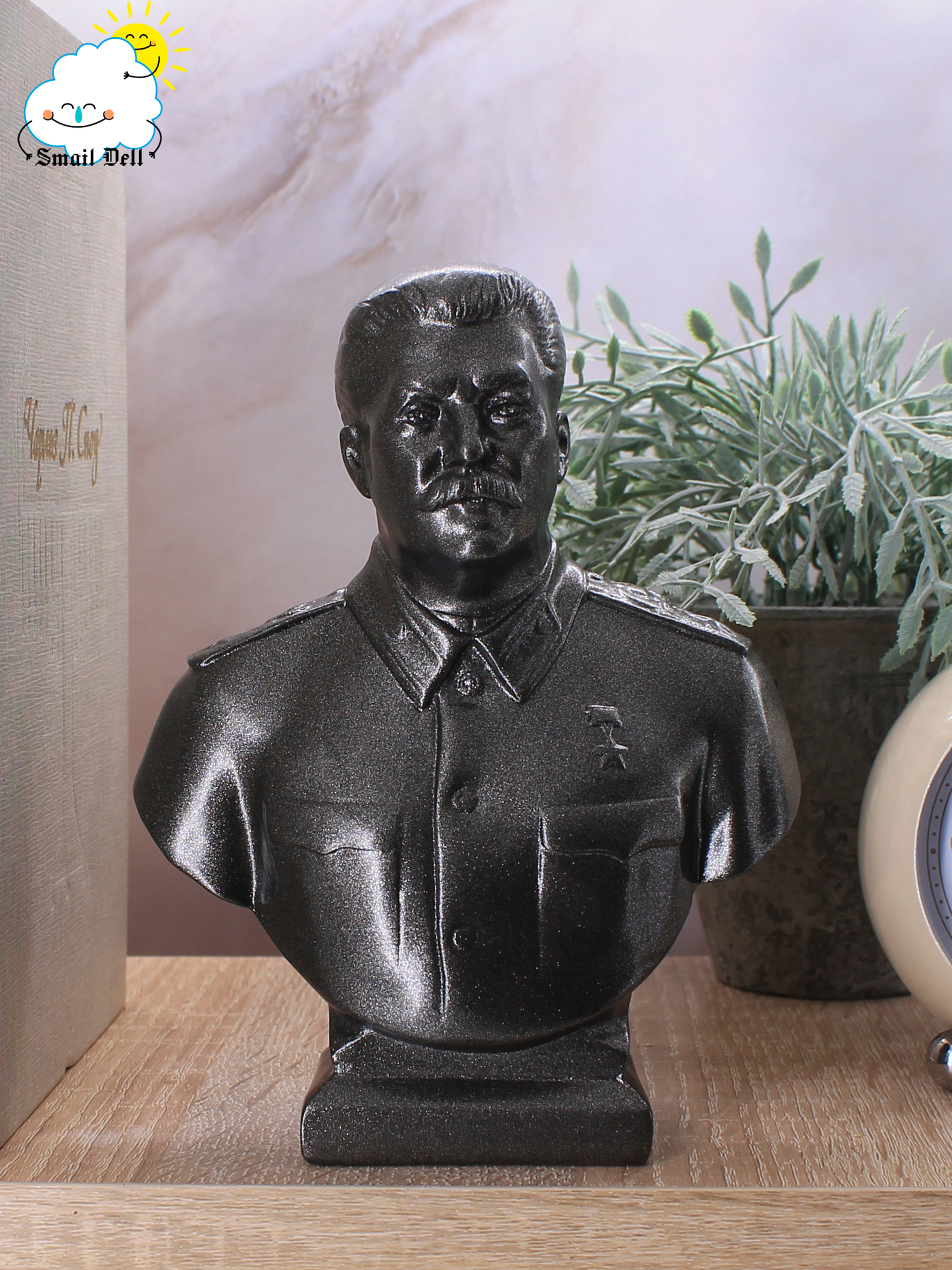 Статуэтка Бюст И. В Сталин , 16 см , гипс , цвет серый металлик