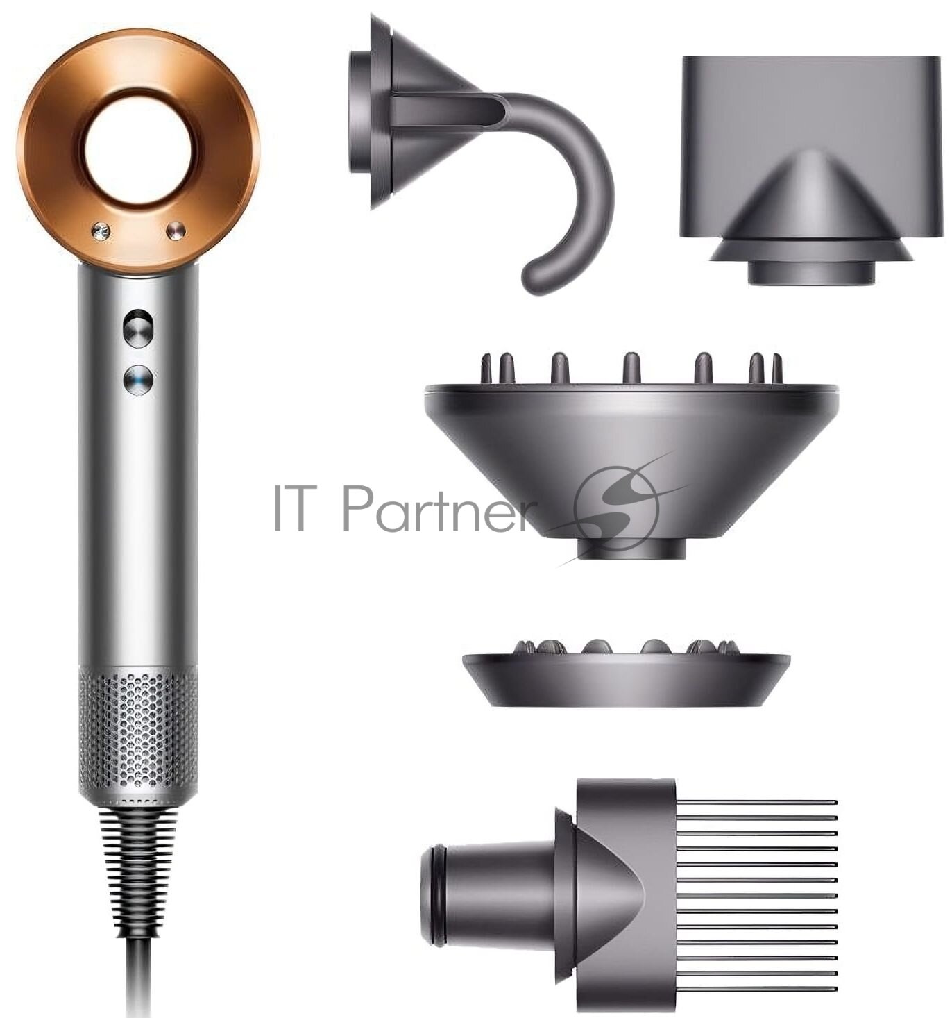 Фен Dyson Supersonic HD07 Bright Nickel/Bright Copper 1600Вт никель/медный