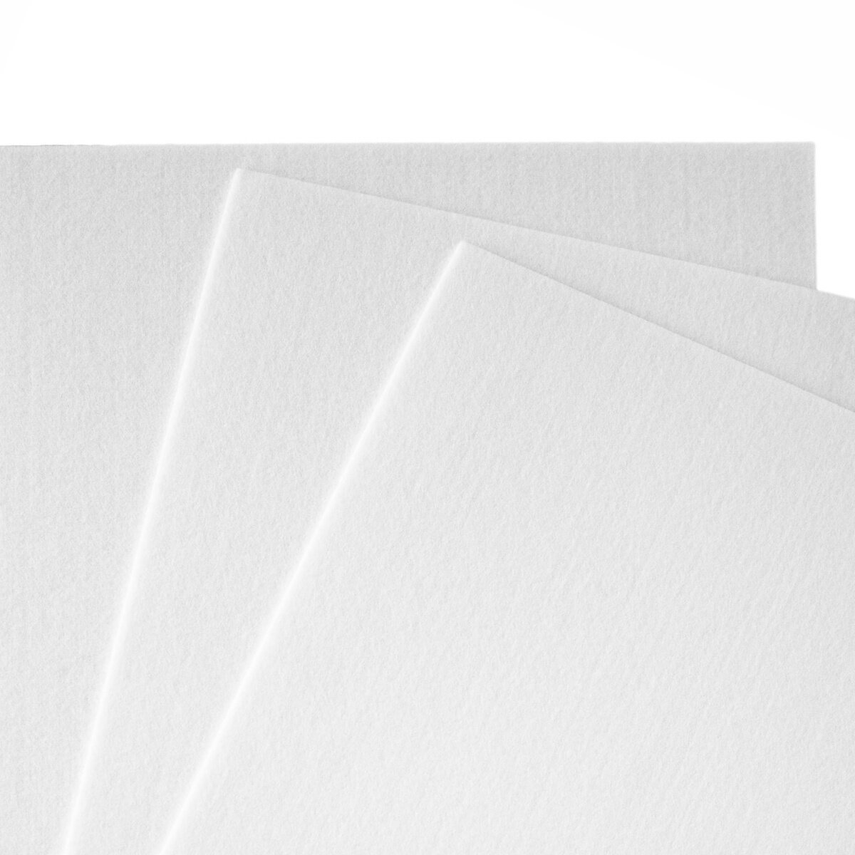 Фетр Рукоделие декоративный, 2 мм, 22х30 см, 3 листа, цвет Белоснежный