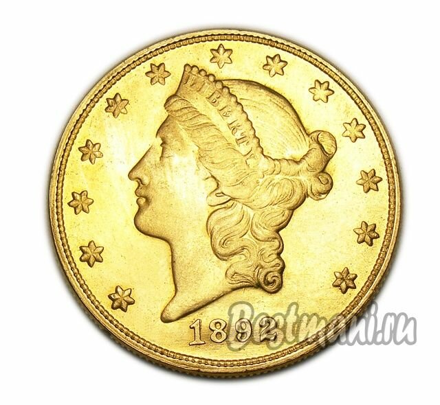 20 долларов 1892 года США золотые монеты сувенирная копия монеты, нумизматика, деньги для коллекции