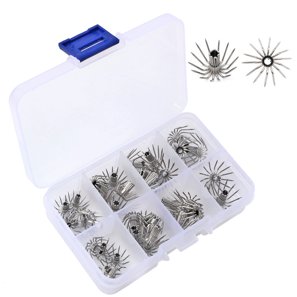 Инструменты для лова рыбы, Набор аксессуаров для ловли кальмаров, крючок-зонтик с зазубринами из нержавеющей стали, крючок-коготь, приманка для ловли кальмаров, крючок для каракатицы, 1 набор