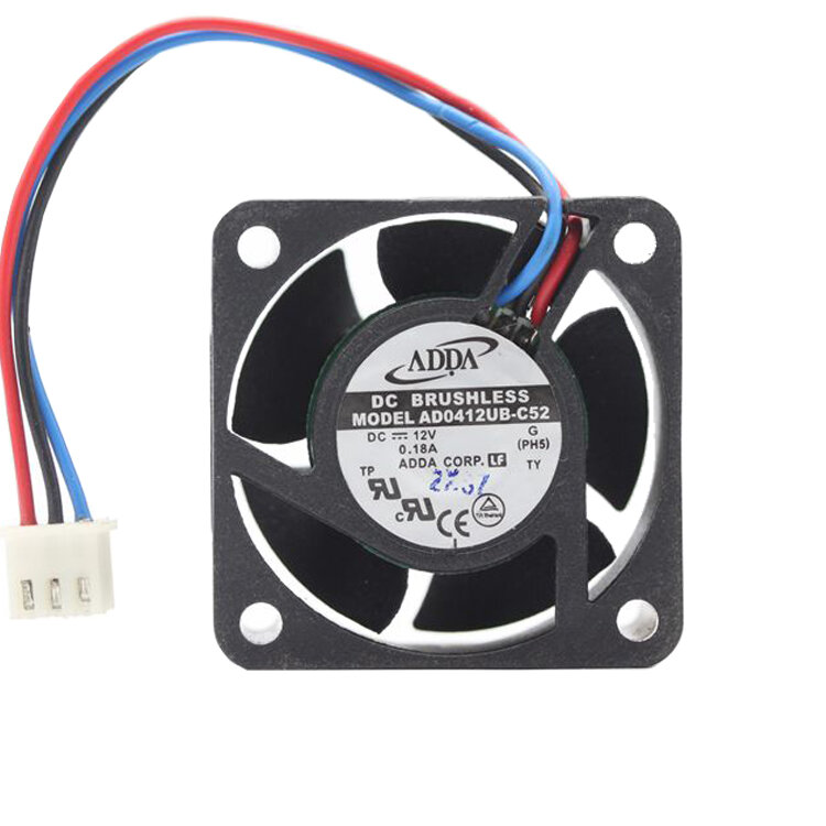 Оригинал ADDA AD0412UB-C52 4020 DC 12V 0.18A 4CM 3-lines axial case cooling cooler Вентилятор