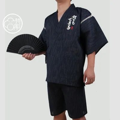 Мужские хлопковые кимоно Jinbei М, B-09