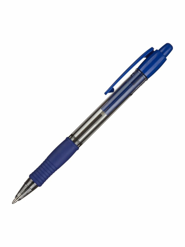 Pilot Автоматическая шариковая ручка Super grip синий корпус, синяя, 0,25 мм