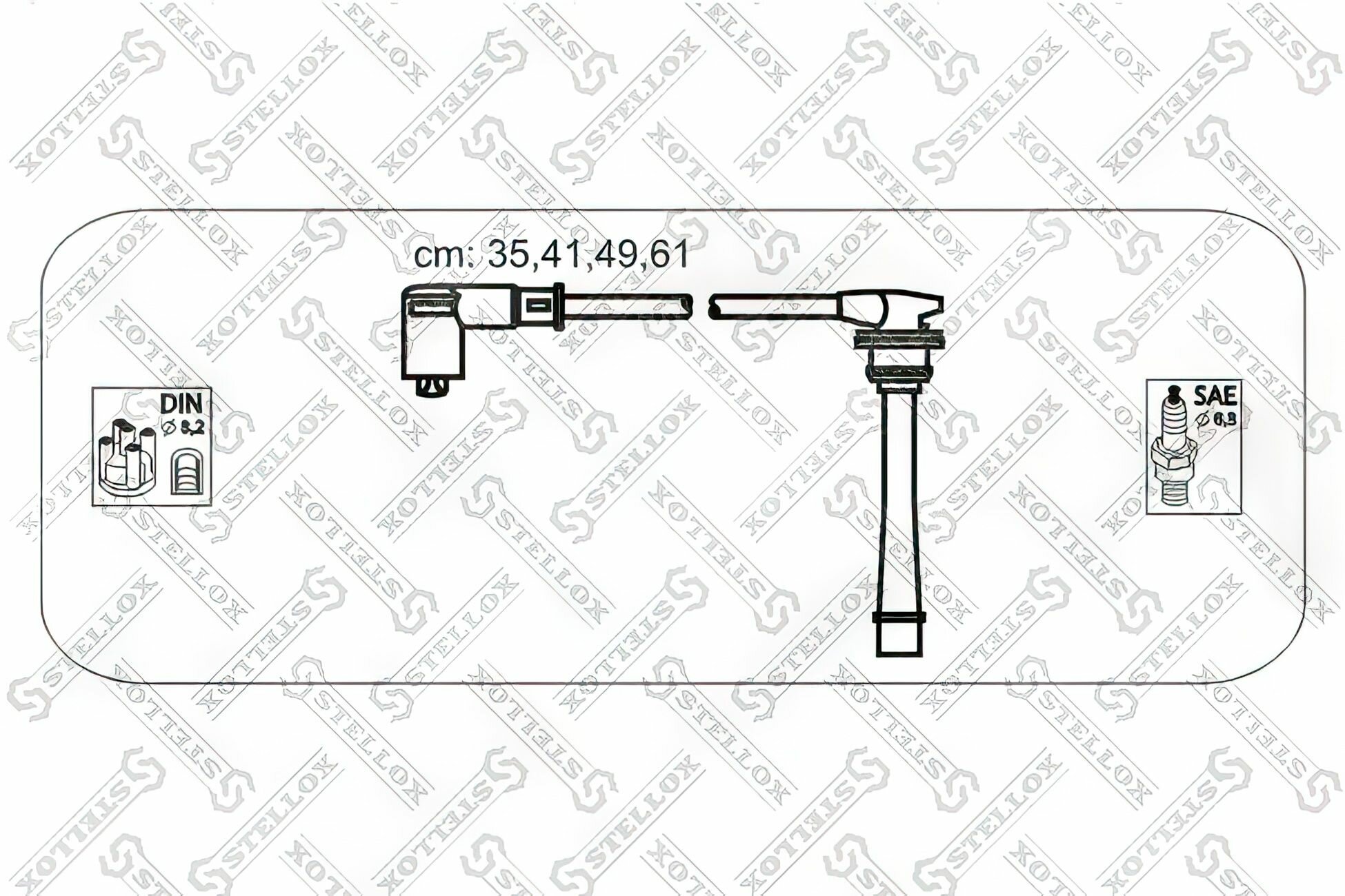 Провода высоковольтные для Хендай Санта фе 1, Туксон, КИА Сид, Церато 1, Соренто 1 10-38412-SX STELLOX