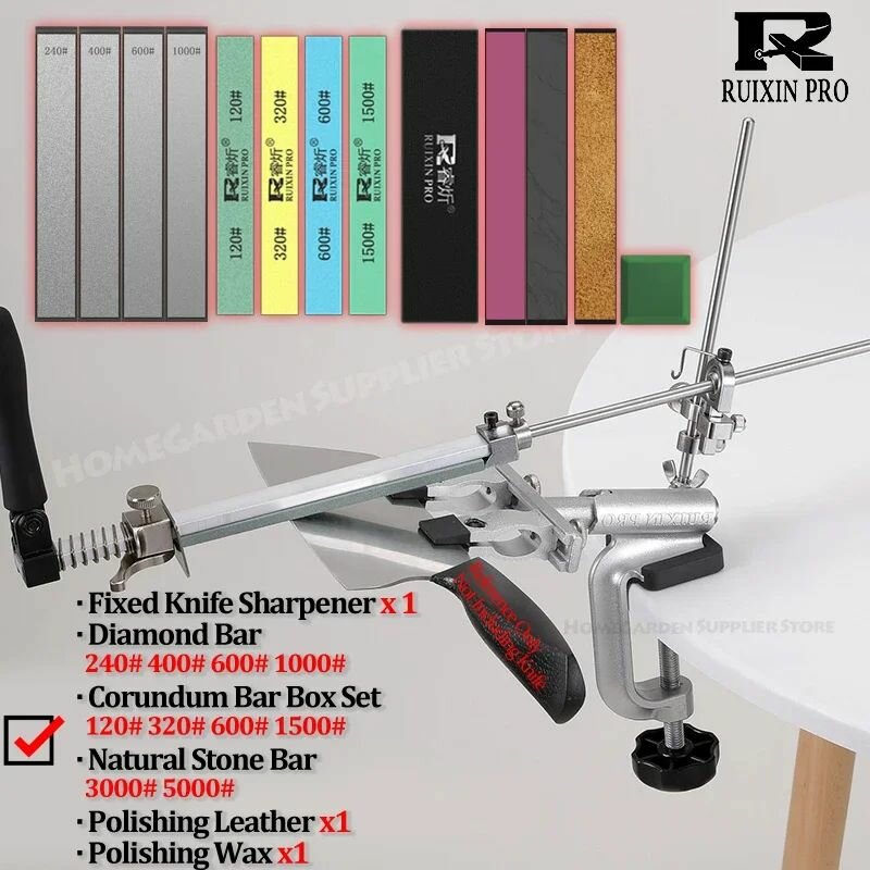 RUIXIN Pro RX009, 2023, новая точилка для ножей с фиксированным углом, полный набор кухонных аксессуаров, инструментов