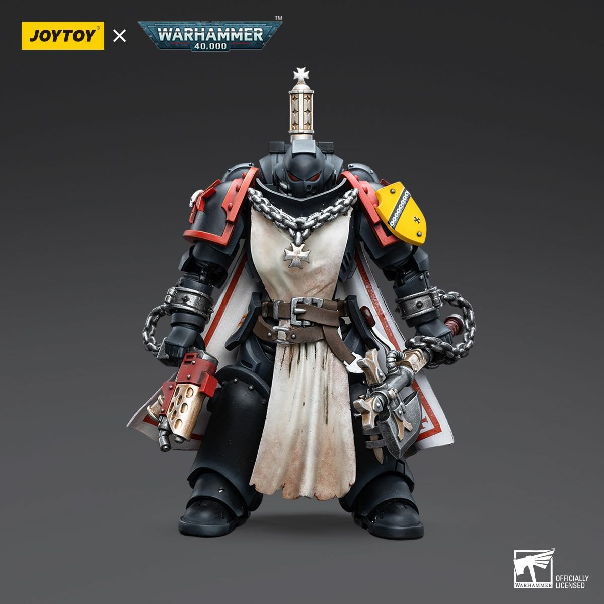 Подвижная фигурка JOYTOY Warhammer 40K Black Templars Primaris Sword Brethren Granbertus -jua