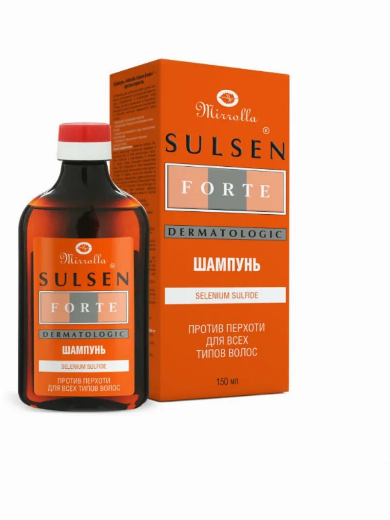 Шампунь Mirrolla Sulsen Форте, против перхоти, для всех типов волос, 150 мл