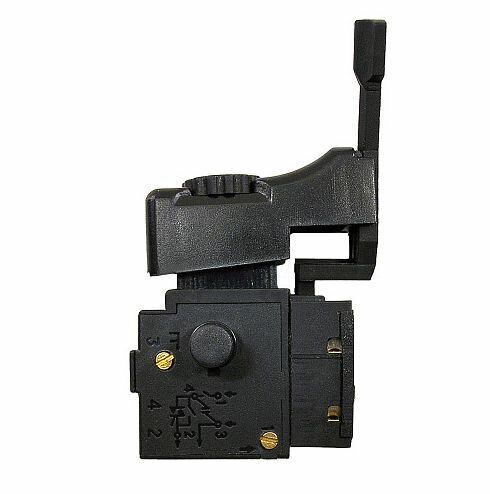 Выключатель для дрели с переключателем реверса, регулятором оборотов и фиксатором KG0246 (Д)