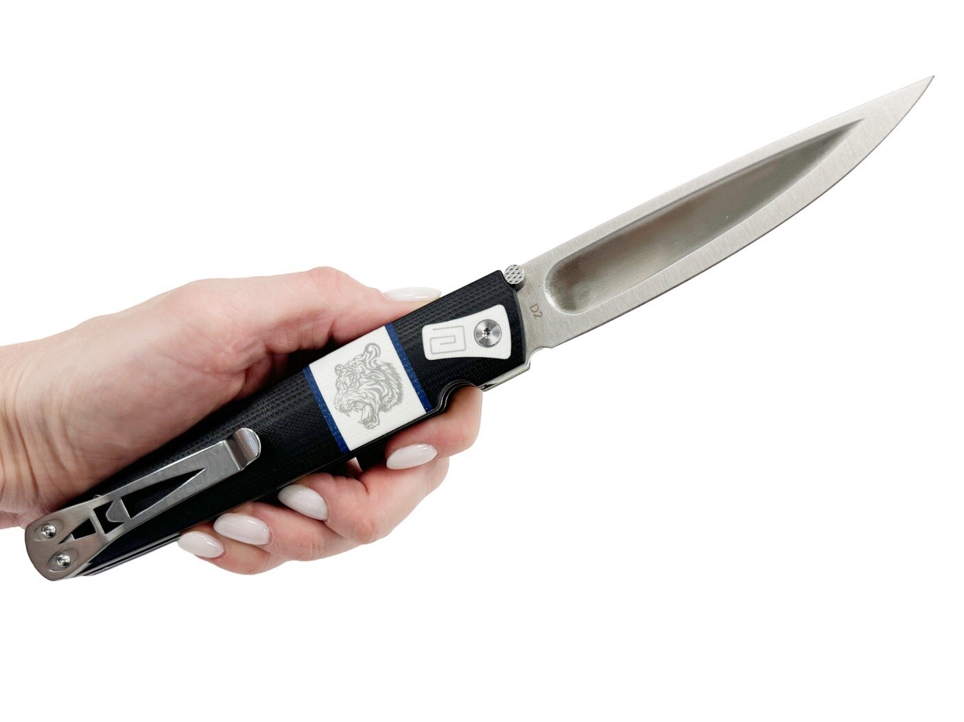 Нож Саха Тигр Steelclaw, сталь D2, рукоять микарта