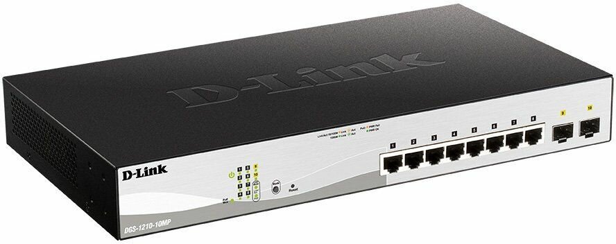 Коммутатор (switch) D-Link DGS-1210-10MP/F1A