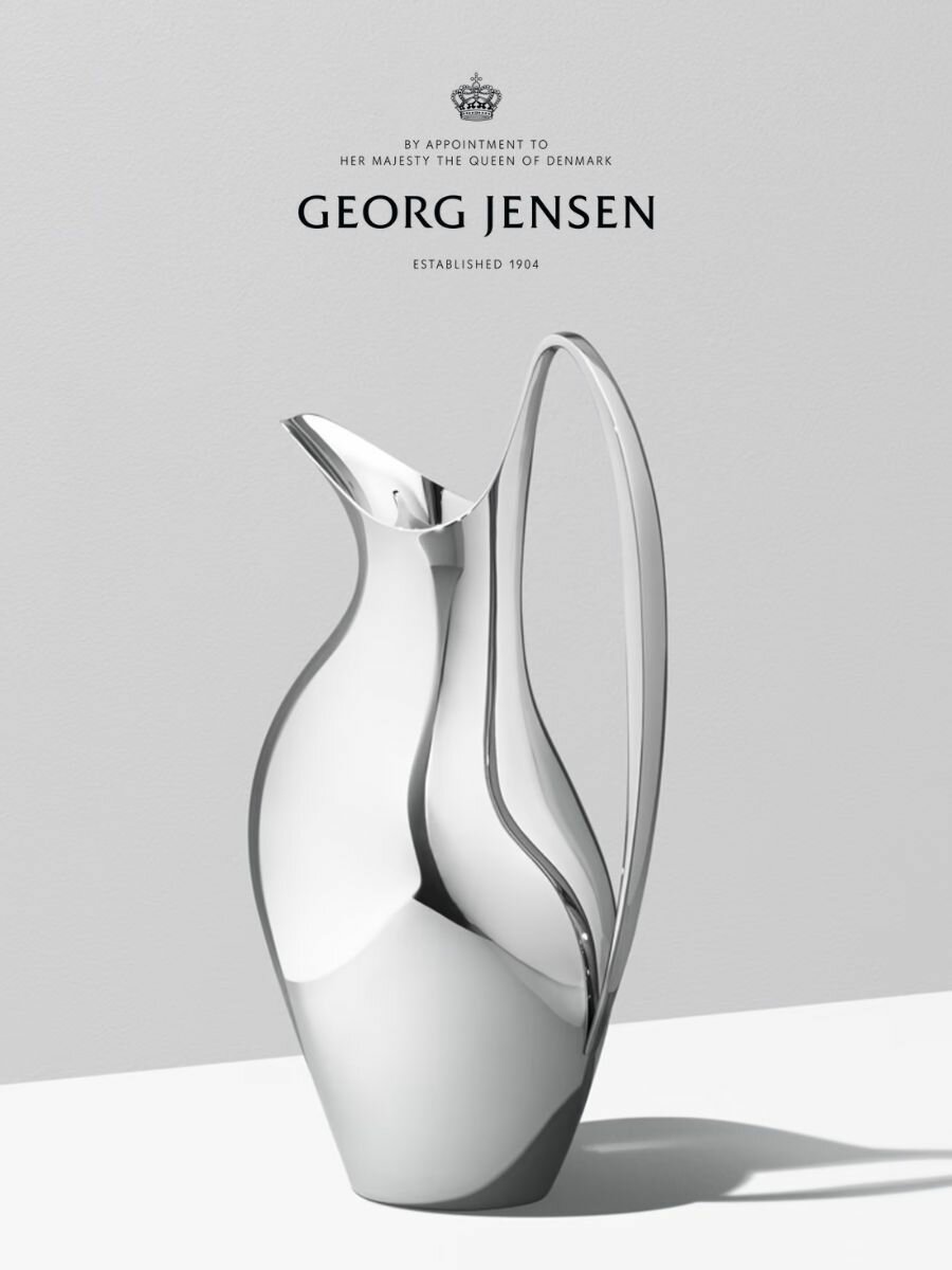 Зеркальный кувшин Georg Jensen "Koppel" из нержавеющей стали, 1200 мл