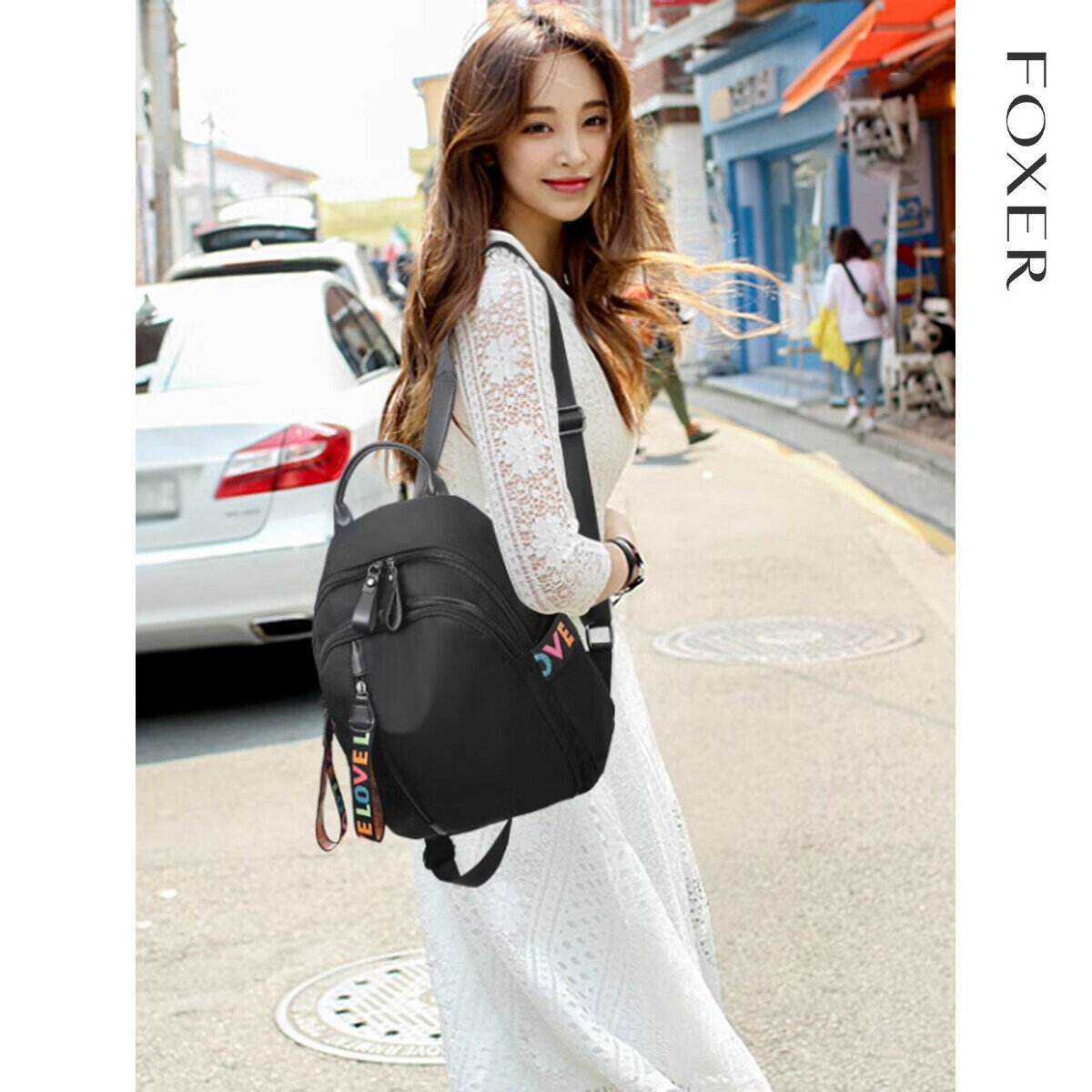 Рюкзак FOXER, Backpack Large Capacity Oxford Travel Bag Co-branded Lightwe, большая вместимость, для путешествий, городской, лёгкий, для женщин