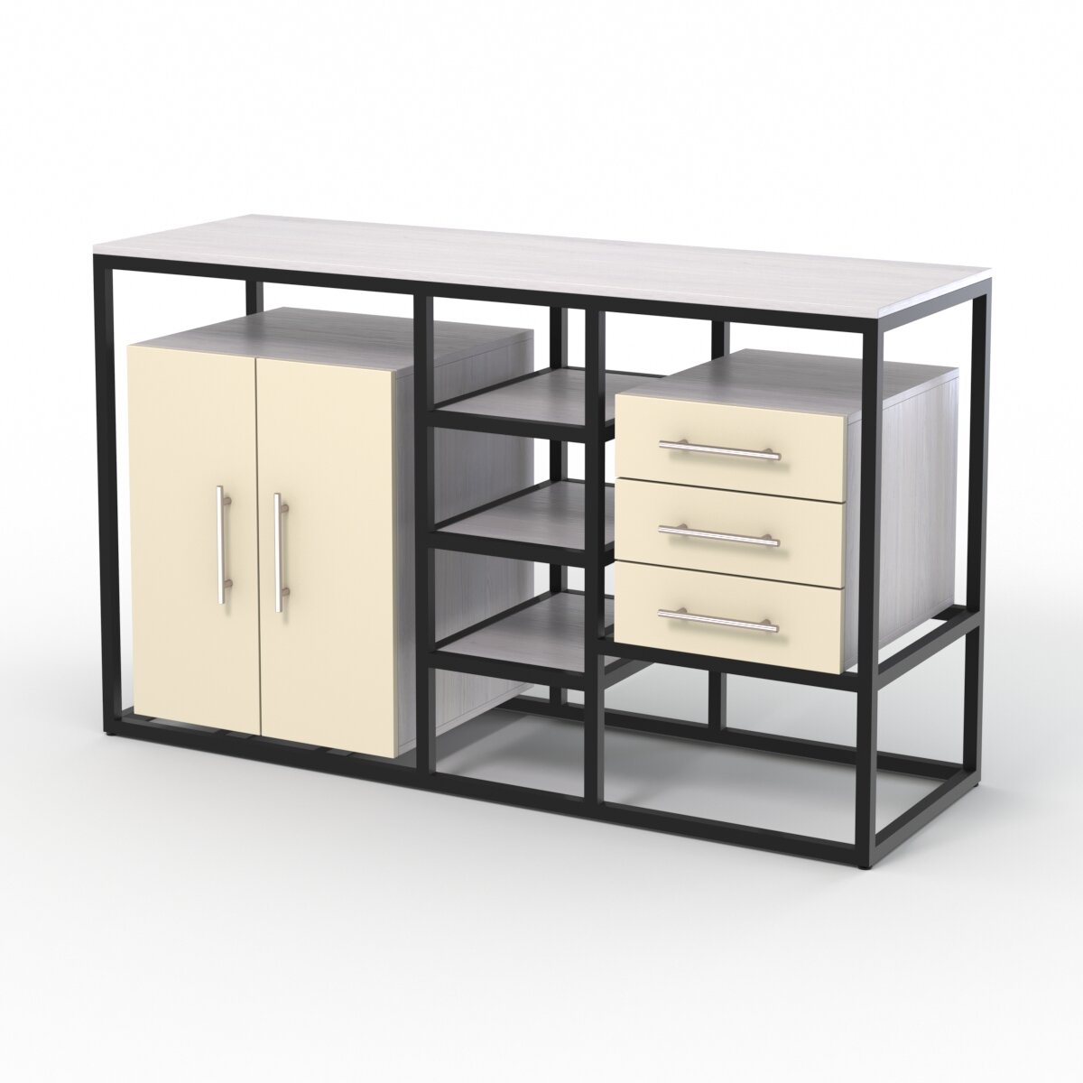 Станция официанта №21, Ясень Анкор светлый и Крем Вайс. Производитель товара - компания Westcom.