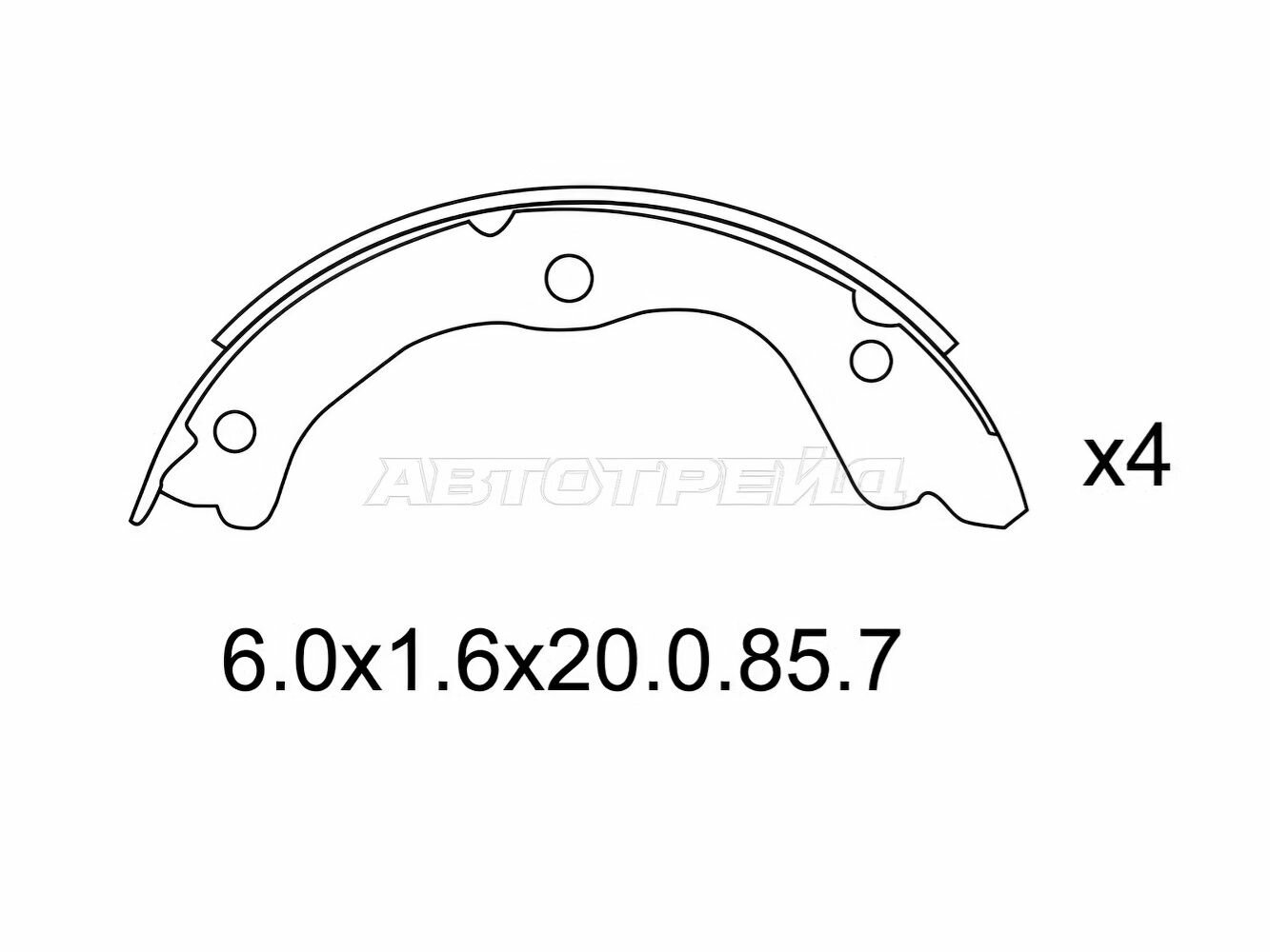 Колодки ручного тормоза для Ниссан Примера, ИксТрейл арт ST440608H325 SAT