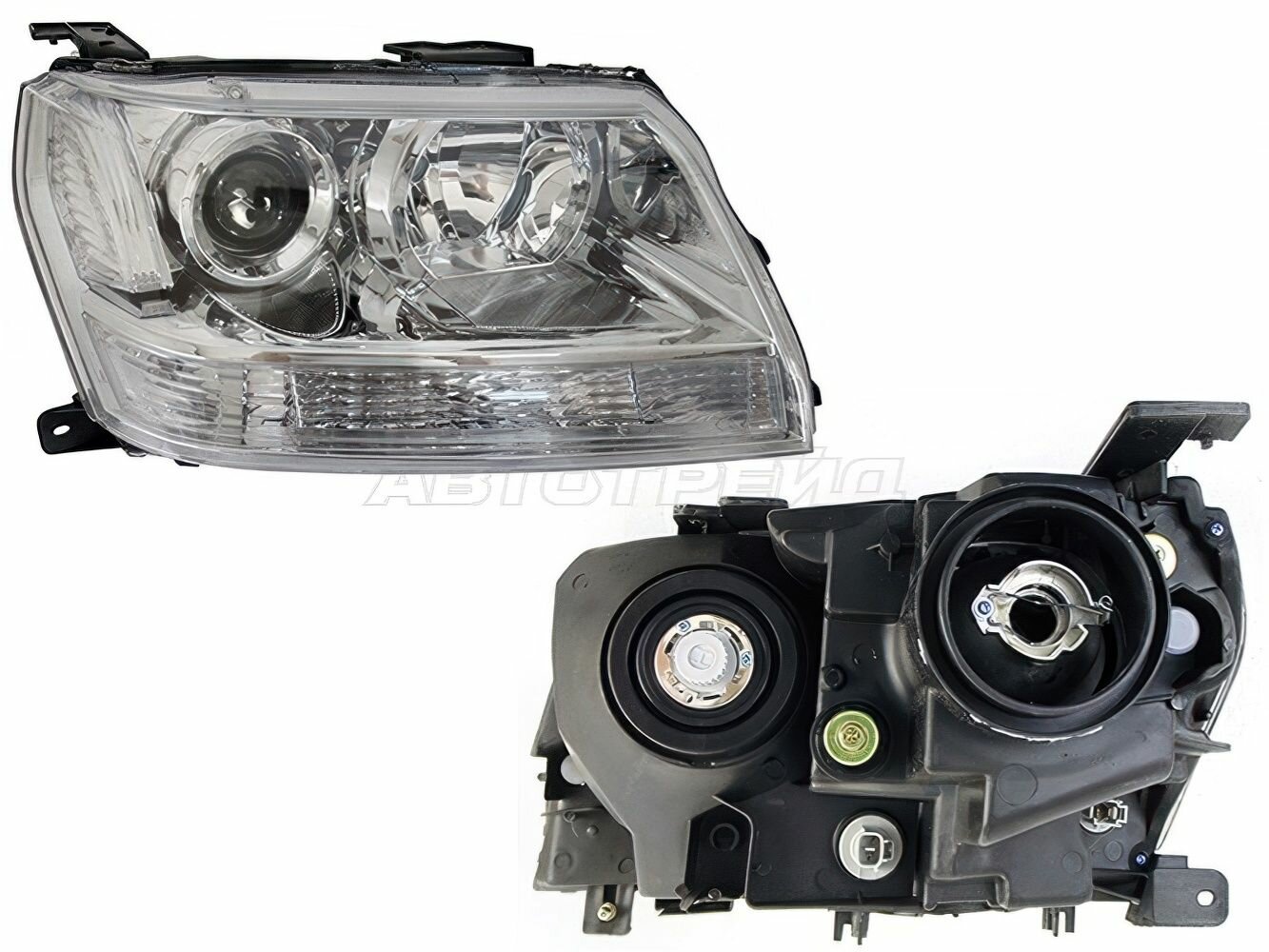 Фара правая для Сузуки Гранд Витара 2005-2015 галоген, ручная регулировка (Евросвет)арт ST2181135R SAT