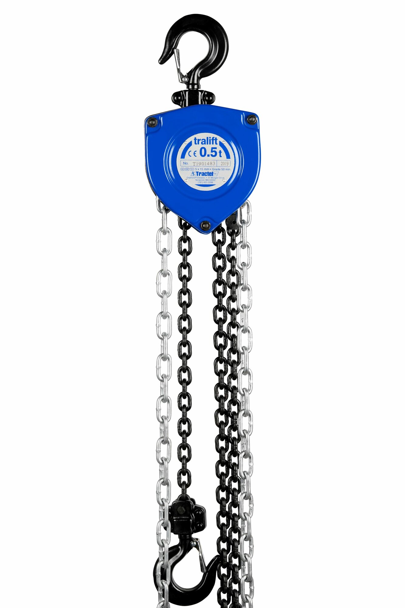 Ручная цепная таль TRALIFT™ 0,5Т 3M HJC aesthetic casing, грузоподъёмность 500 кг, высота подъёма 3M