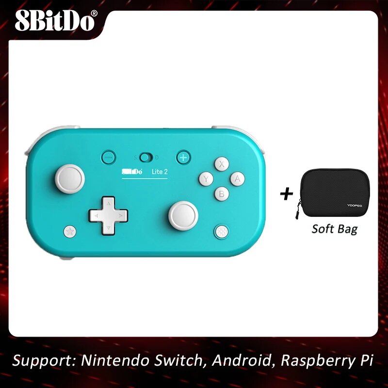 8BitDo Lite 2 геймпад Turquoise с сумкой