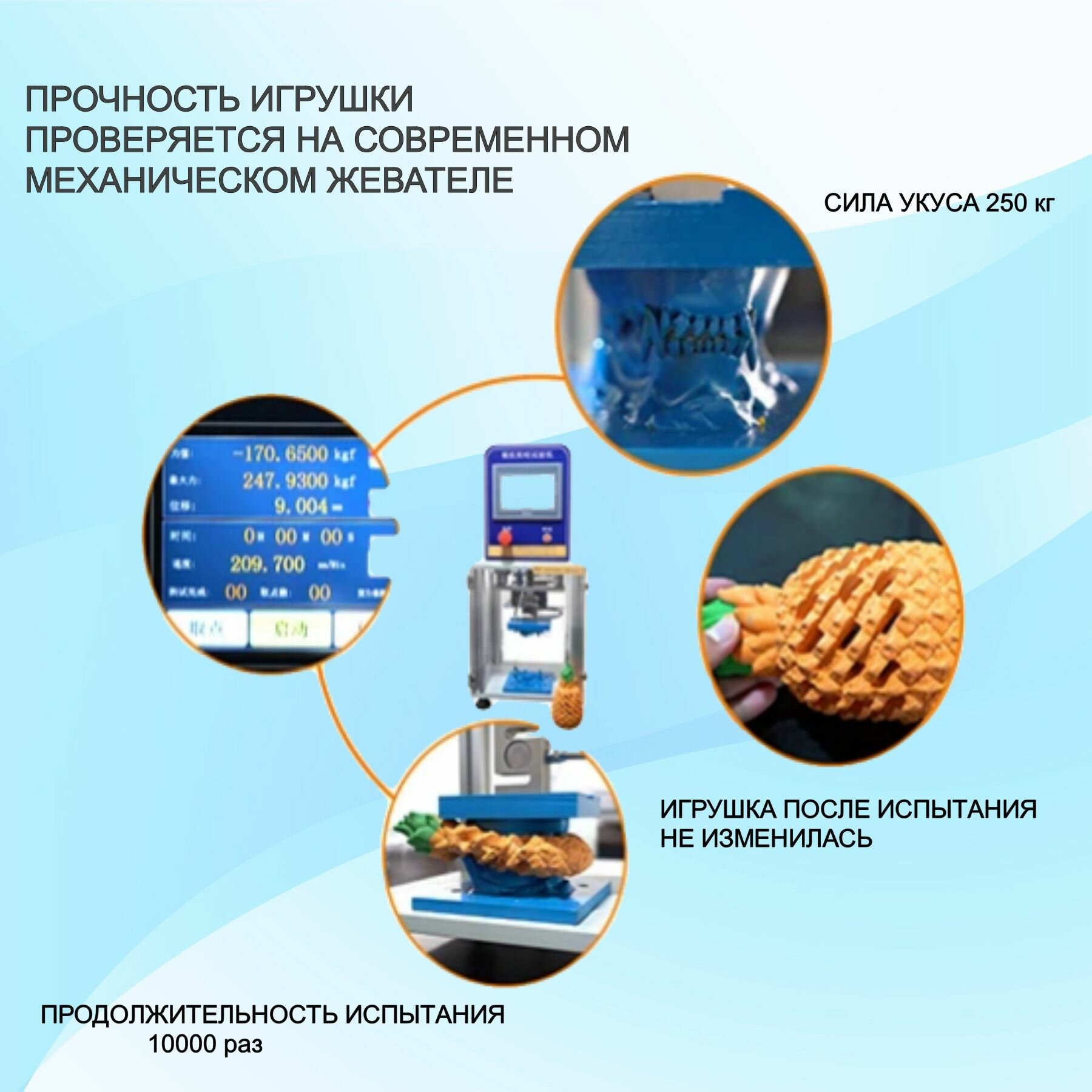 Игрушка Ананас пустой ZooKrut из натурального каучука средний размер (М), диспенсер для еды, грызак